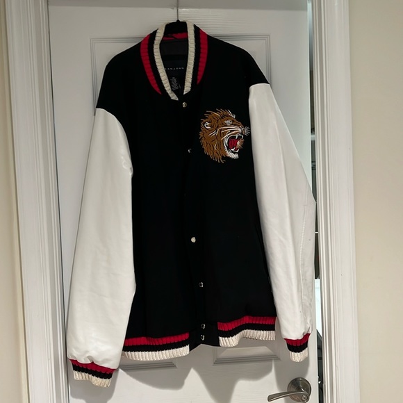 Sean John | Jackets & Coats | Sean John Black Tiger Varsity Jacket ...